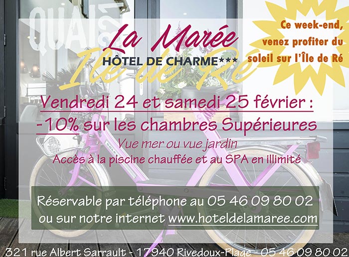 Promo-Weekend | Hotel de La Marée - Ile de Ré - Hotel Ile de Ré